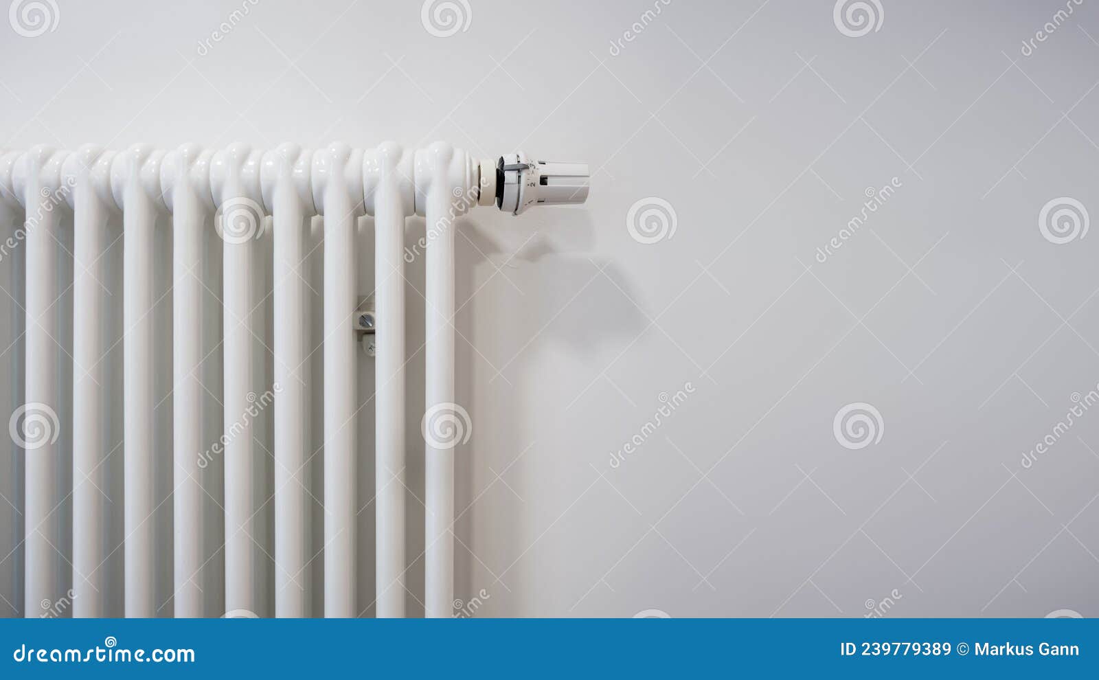 Typical Radiator on a White Wall with Space for Your Content Stock ...