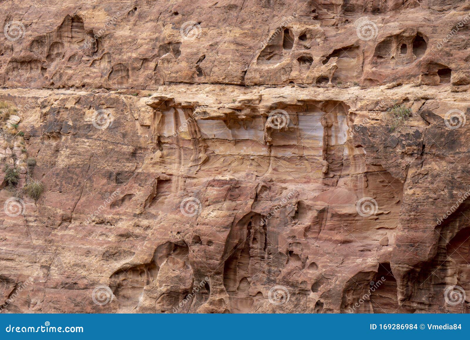 Typical Rocks in Petra, Jordan Stock Photo - Image of middle, heritage ...