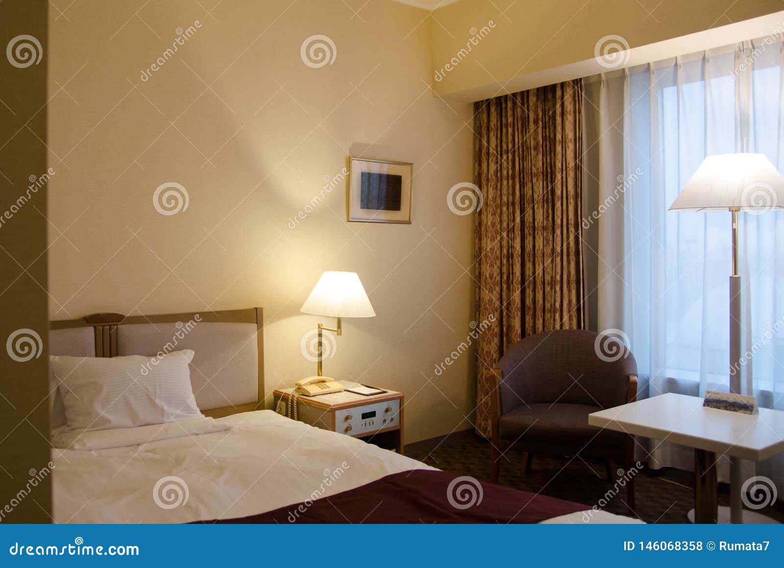 Typical Room in an Japanese Hotel Stock Photo - Image of floor, cream ...