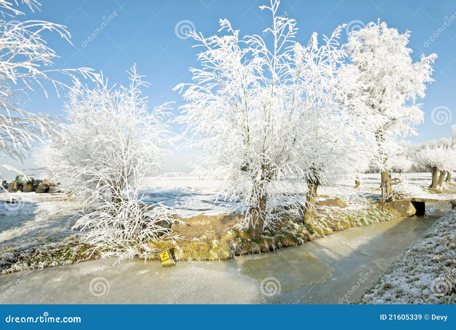 Typical Rural Dutch Landscape in Winter Stock Image - Image of holland ...