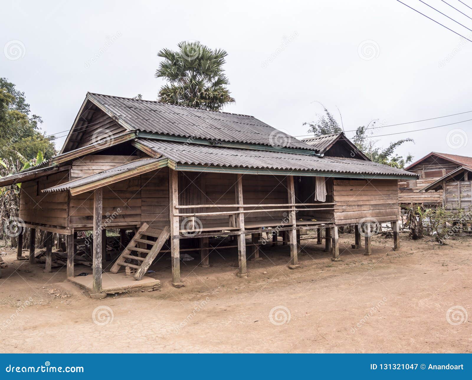 Stilt house at Phonsavan editorial photography. Image of laotian ...
