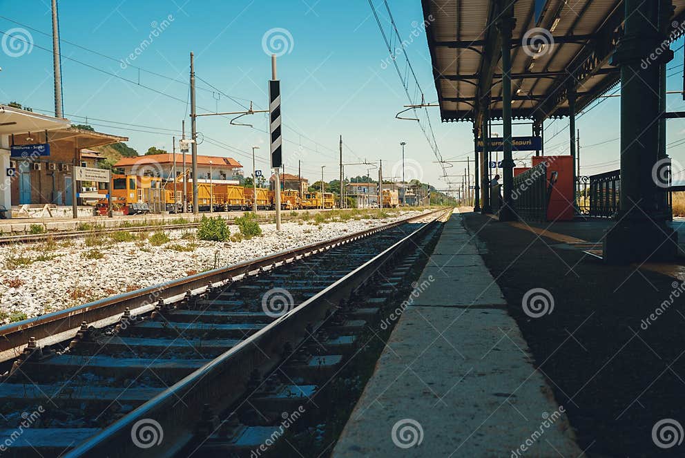 Typical Rural Train Station Stock Image - Image of transport, road ...