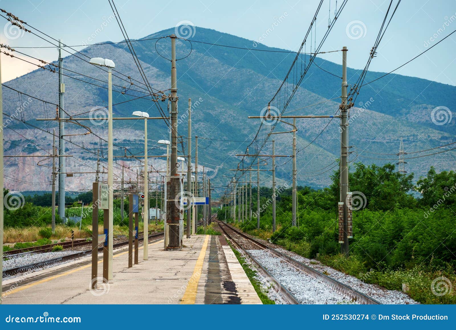 Typical Rural Train Station Stock Photo - Image of sunny, view: 252530274