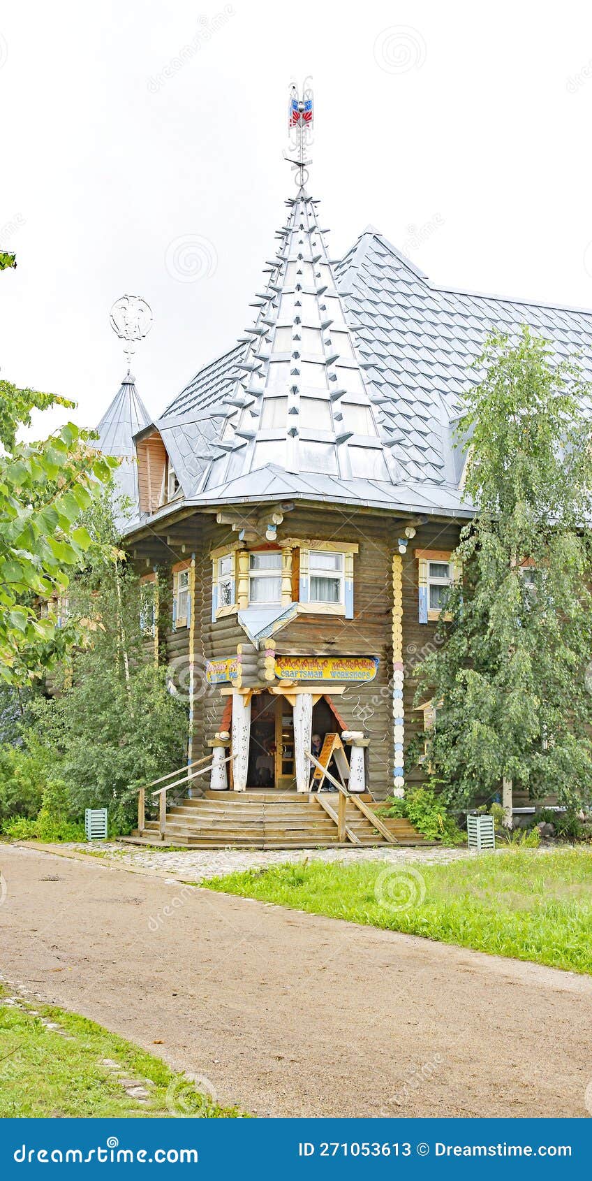Typical Russian Architecture in Mandrogi in the Russian Federation ...