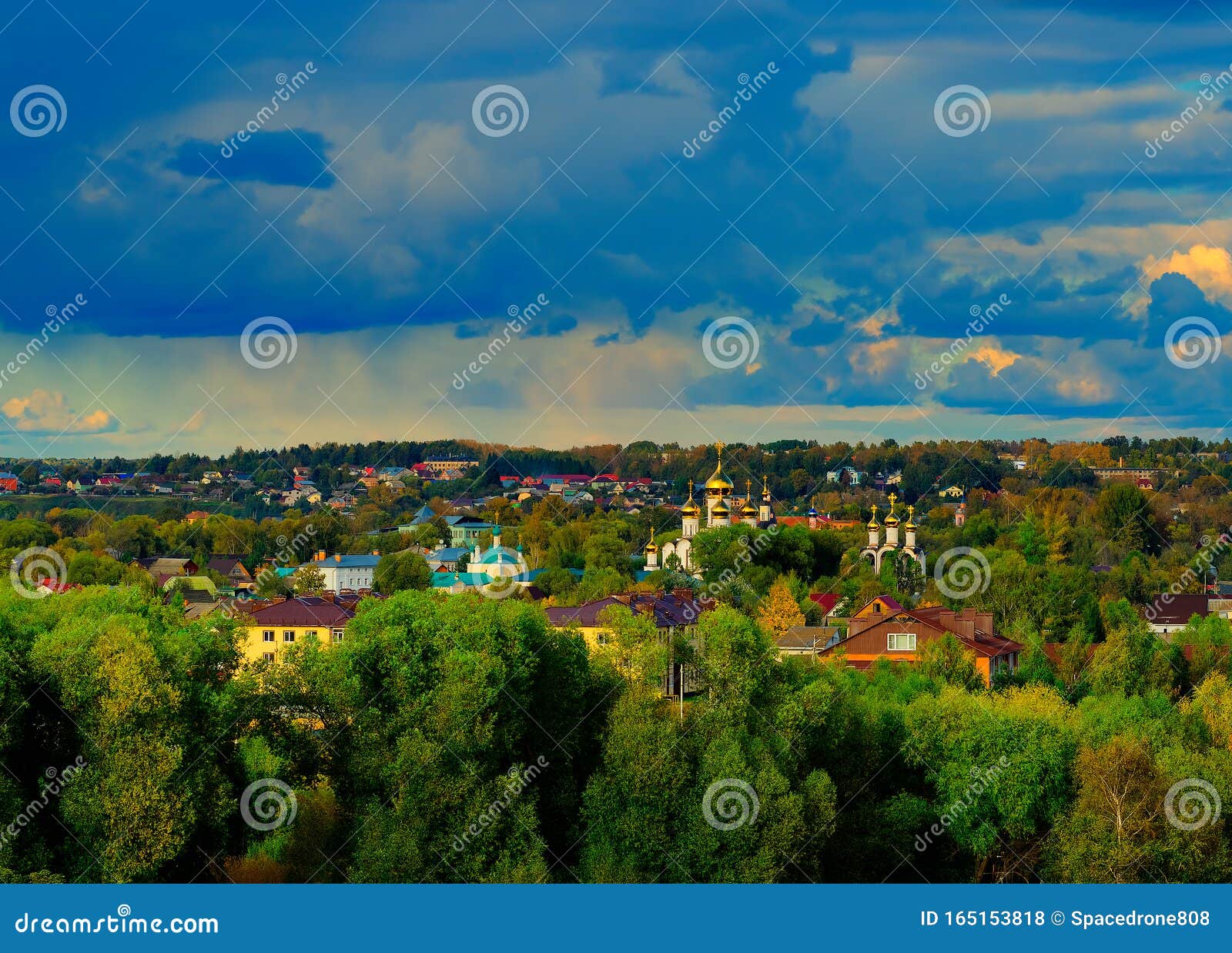 Typical Russian Landscape and Architecture Backdrop Stock Photo - Image ...