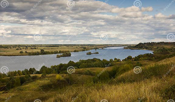 Typical russian landscape stock photo. Image of river - 81146196