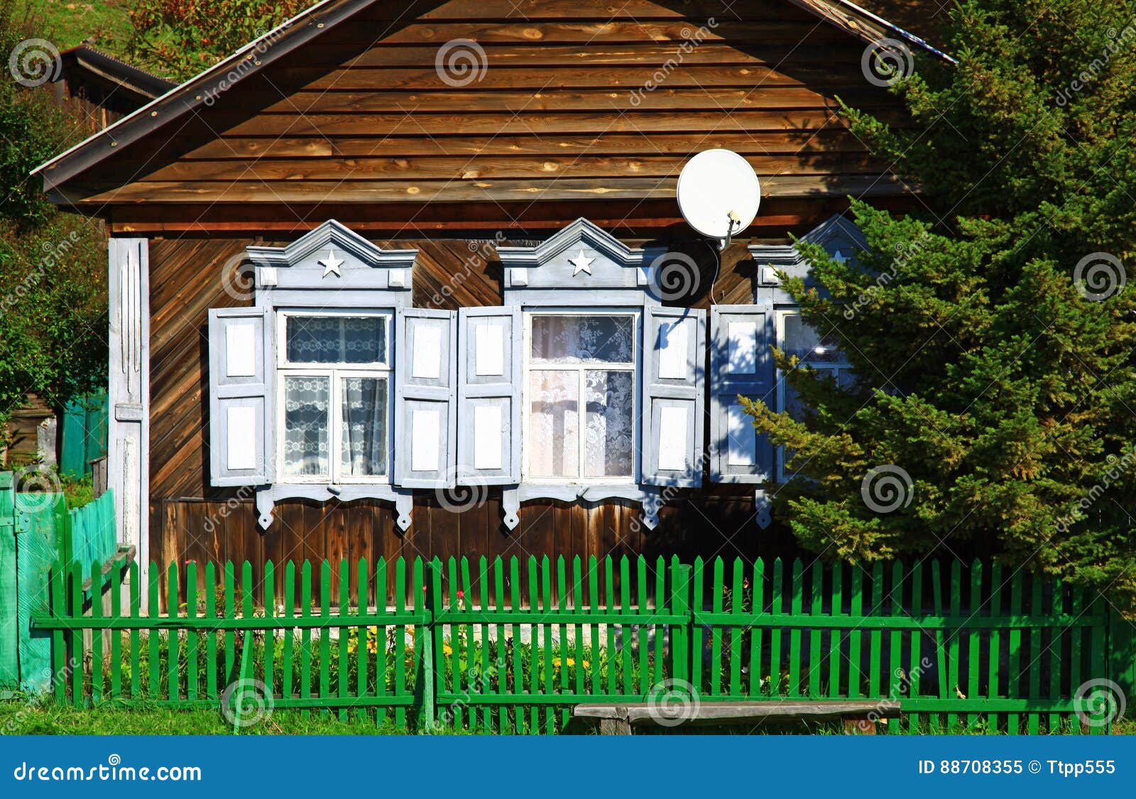 Typical russian log cabin stock image. Image of rustic - 88708355
