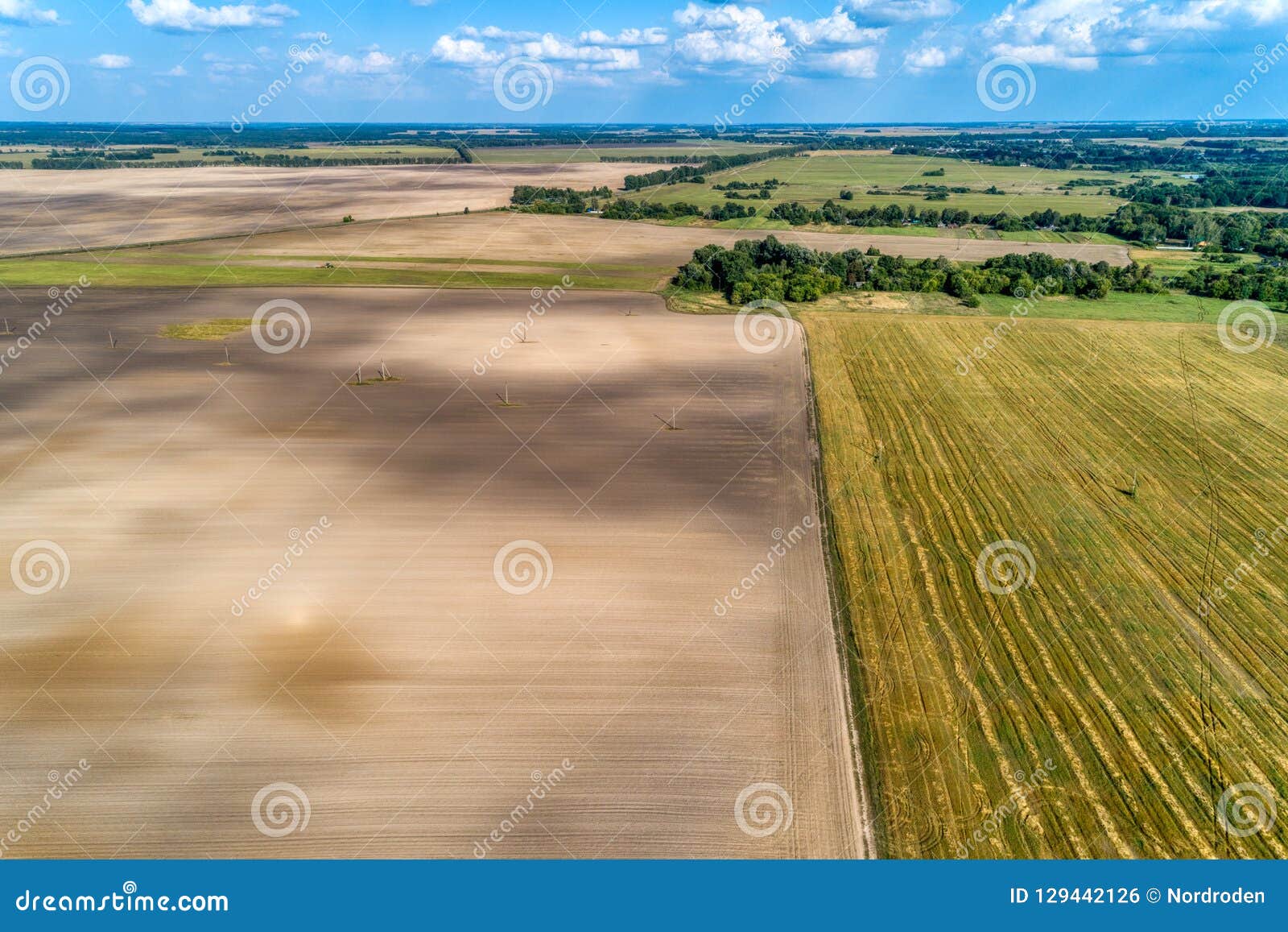 Typical Russian Plain Landscape. Stock Photo - Image of farmland, earth ...