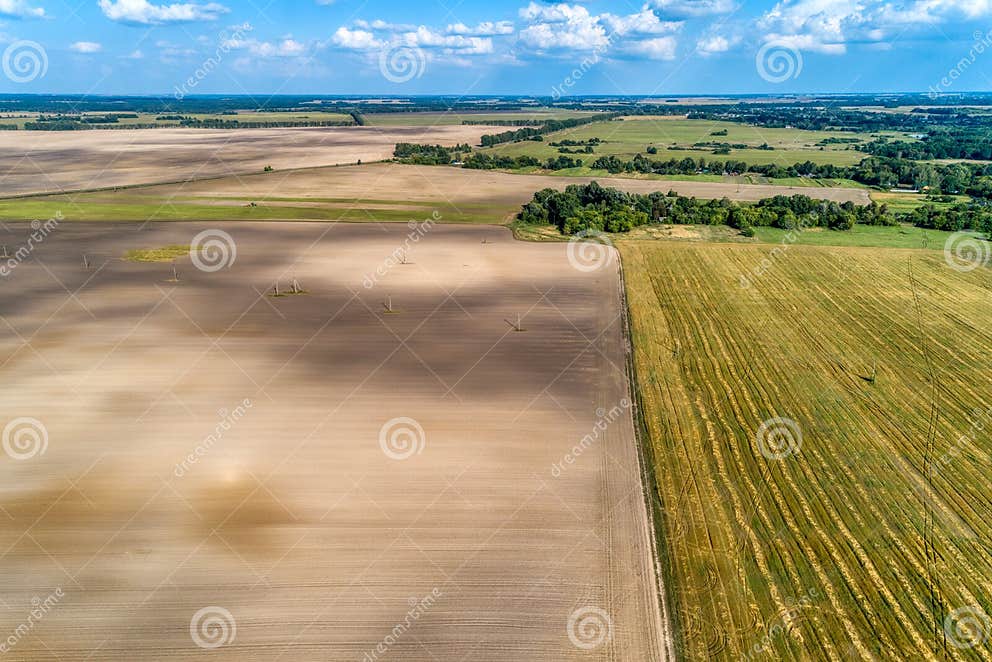 Typical Russian Plain Landscape. Stock Photo - Image of farmland, earth ...