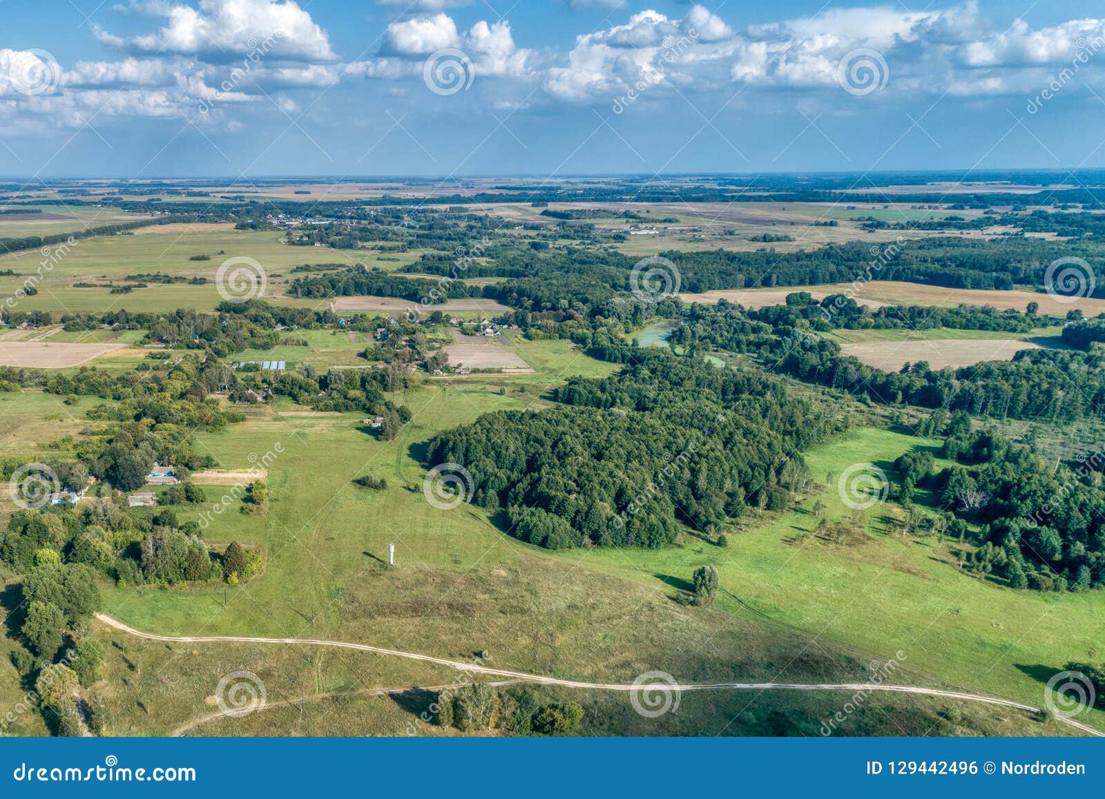 Typical Russian Plain Landscape. Stock Photo - Image of scene, summer ...