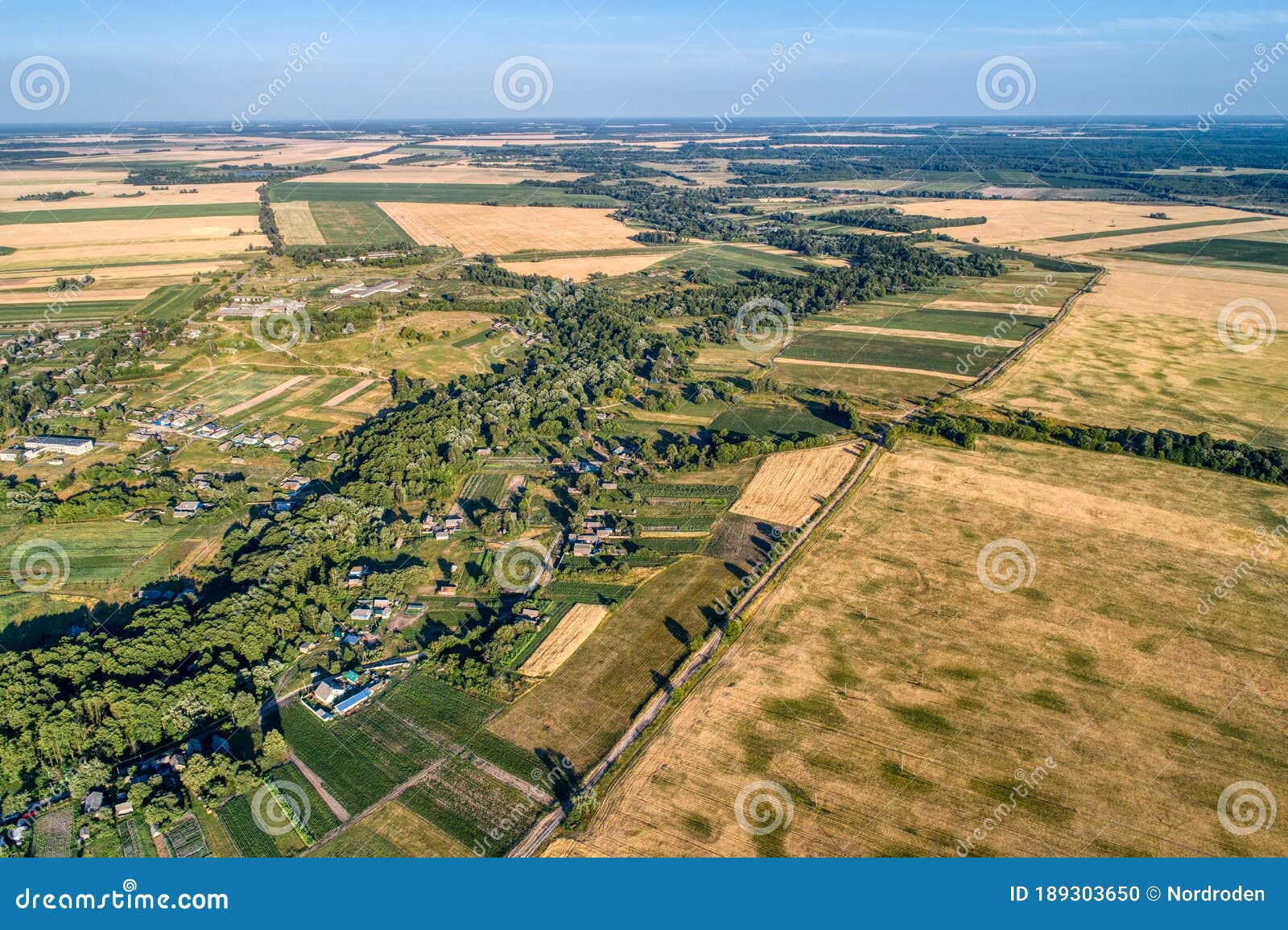 Typical Russian Plain Landscape. Stock Photo - Image of land, arable ...