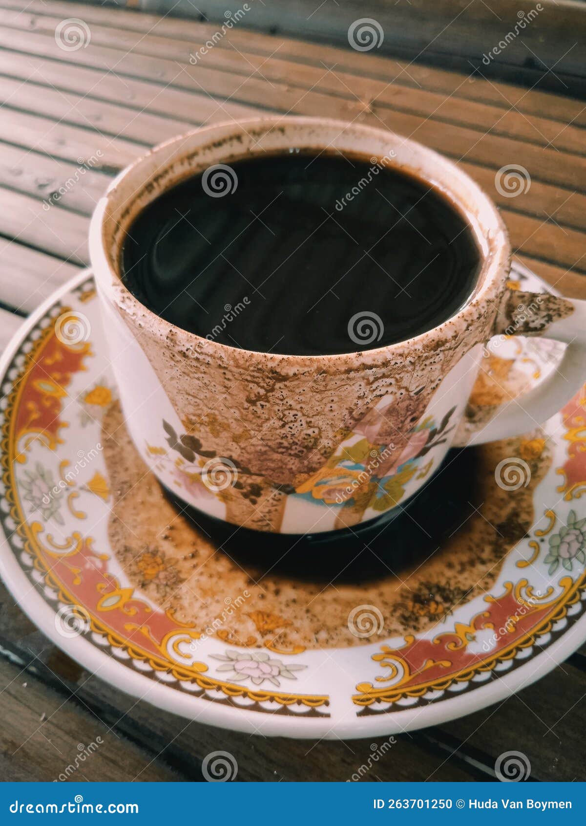 Typical Rustic Black Coffee Thick Texture with a Special Bitter Taste ...