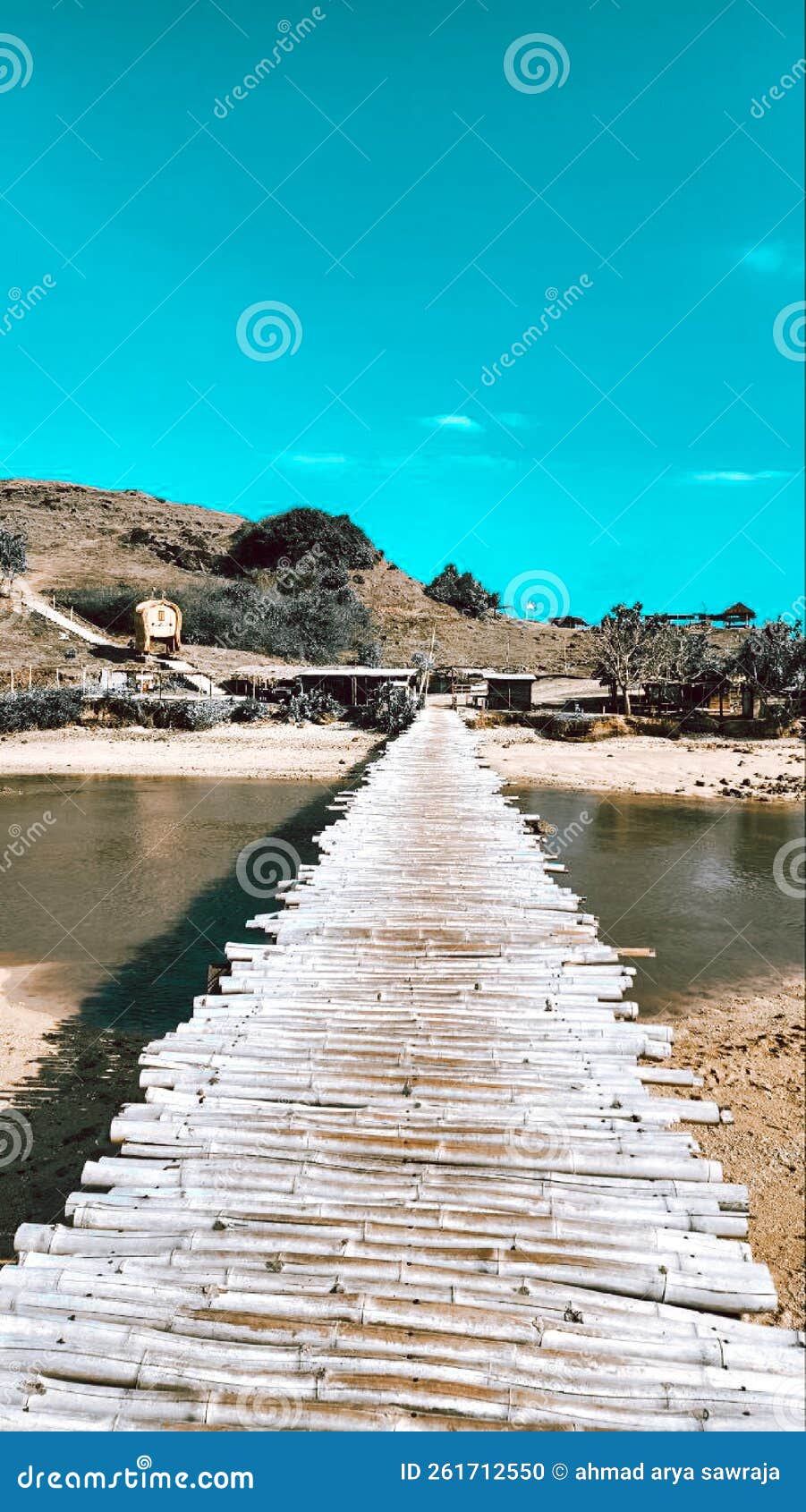 Typical Rustic Wooden Bridge with a Pretty View Stock Photo - Image of ...