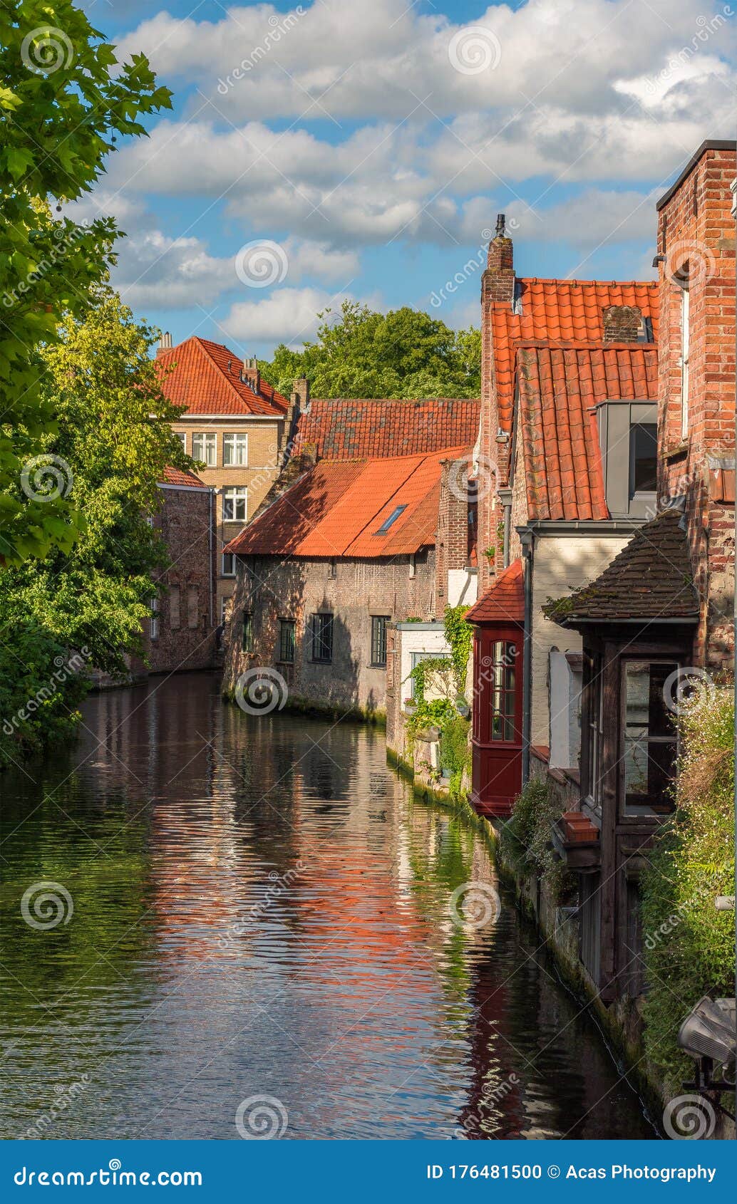 Typical Scene in Brujas City, Belgium Editorial Image - Image of blue ...
