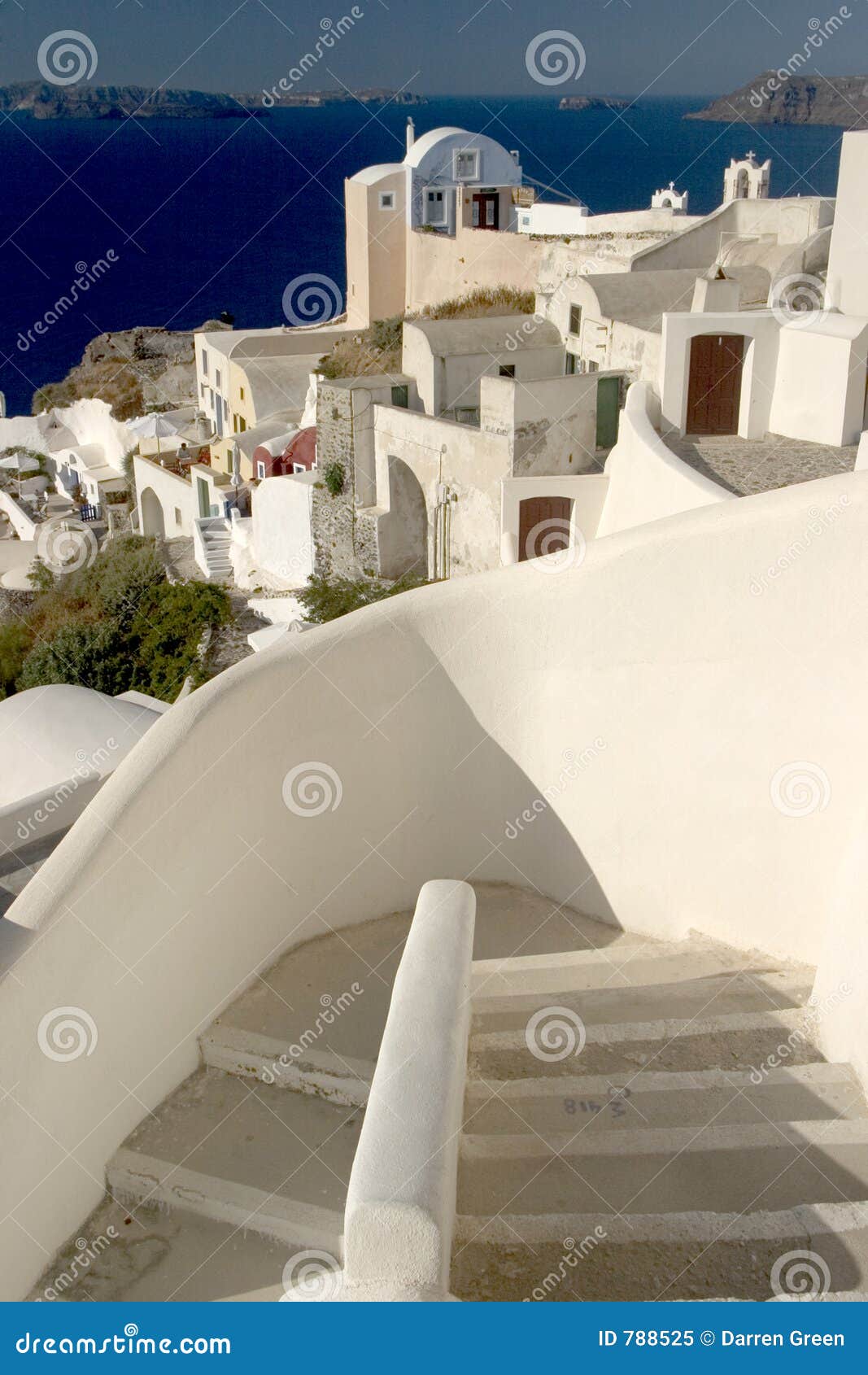 Typical Scene from the Greek Island of Santorini Stock Image - Image of ...