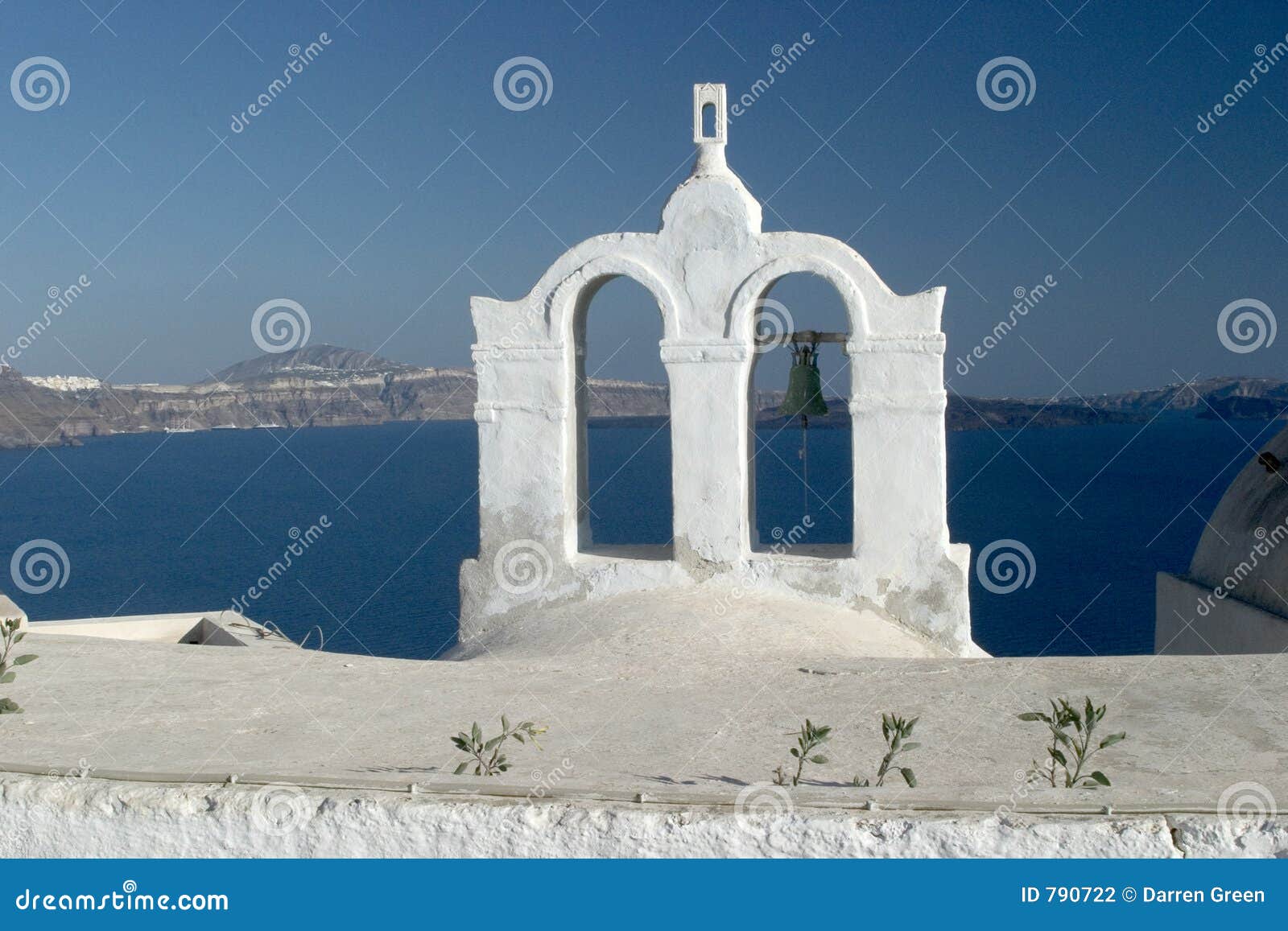 Typical Scene from the Greek Island of Santorini Stock Photo - Image of ...