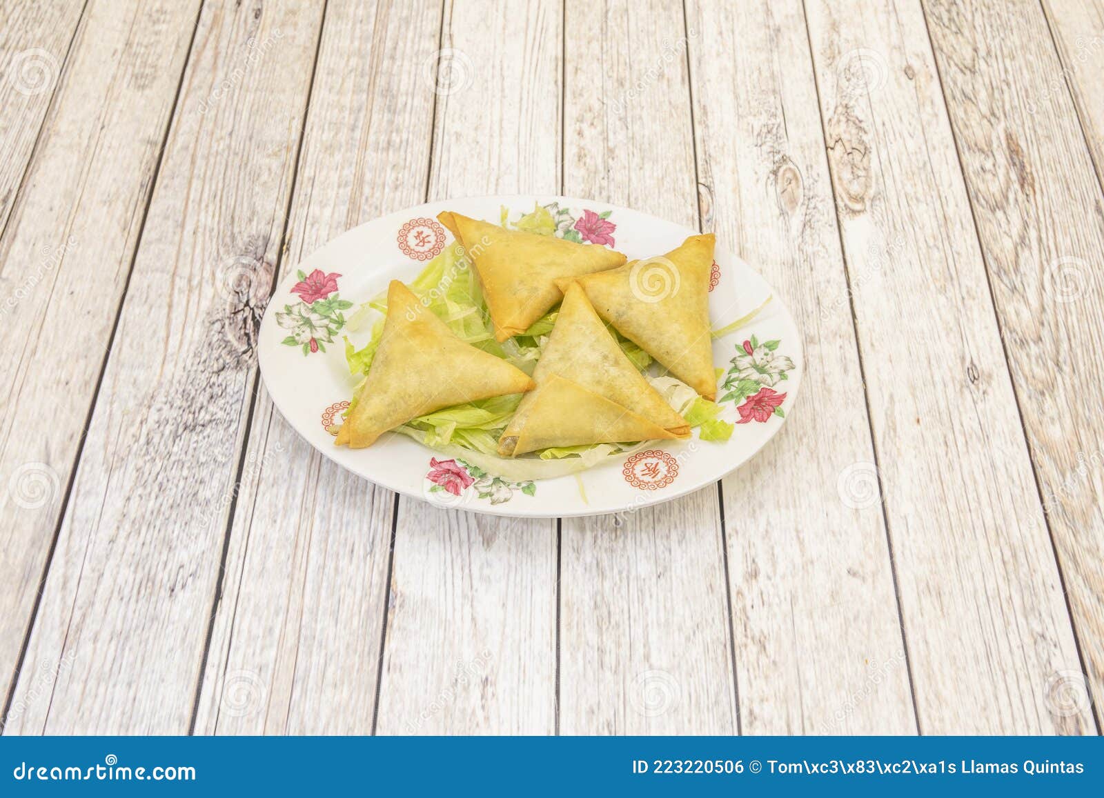 Typical Serving of Vegetable Samosas Cooked in a European Hindu ...