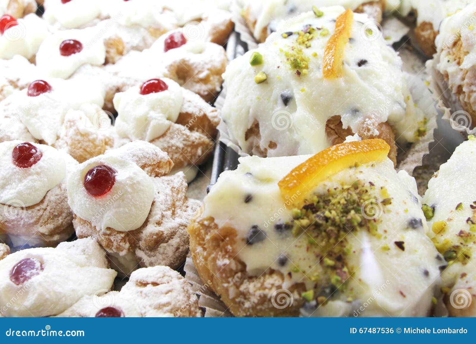 Typical Sicilian Pastry, Tasty Stock Photo - Image of food, sicily ...
