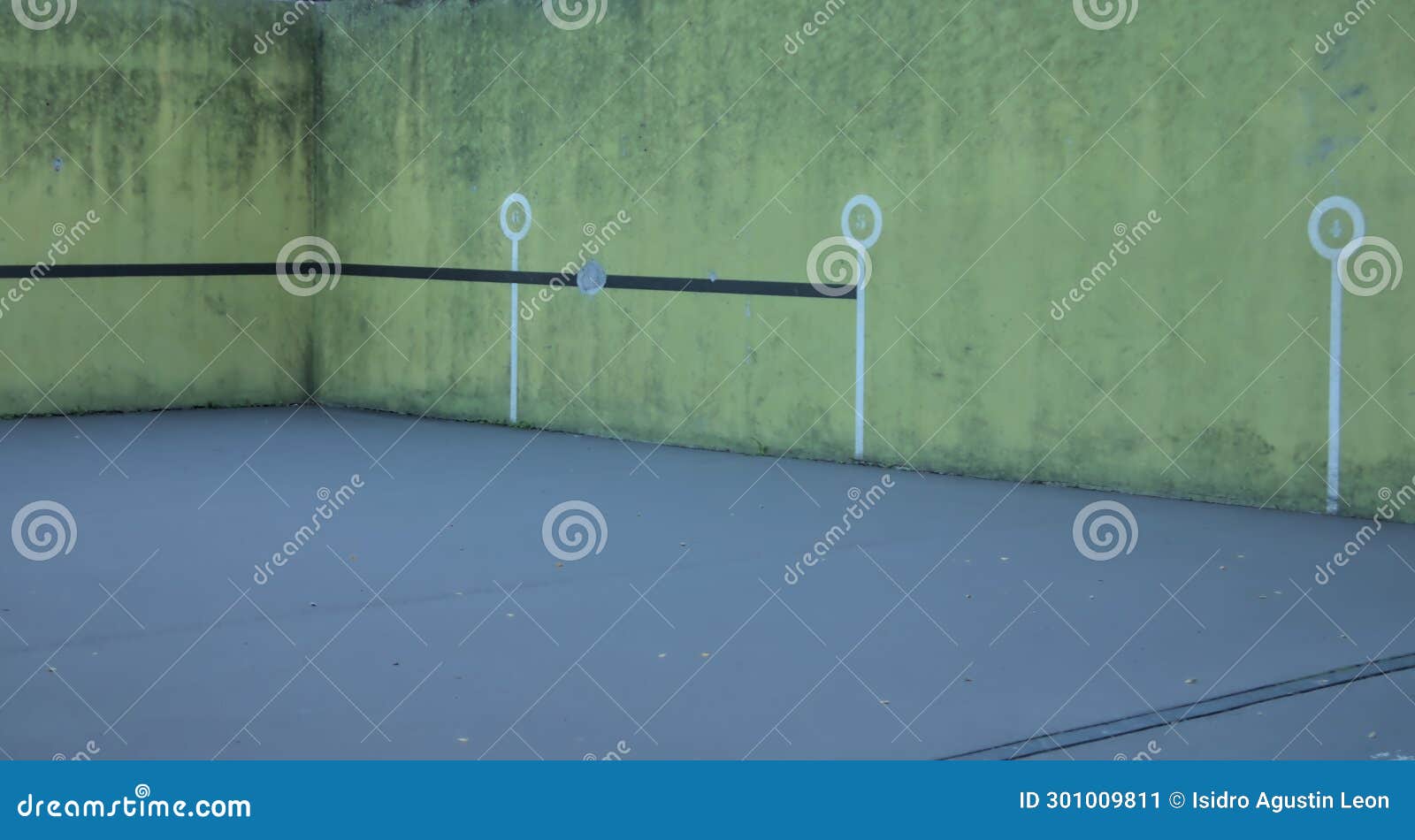 Typical Side of a Basque Pelota Fronton Stock Image - Image of concrete ...
