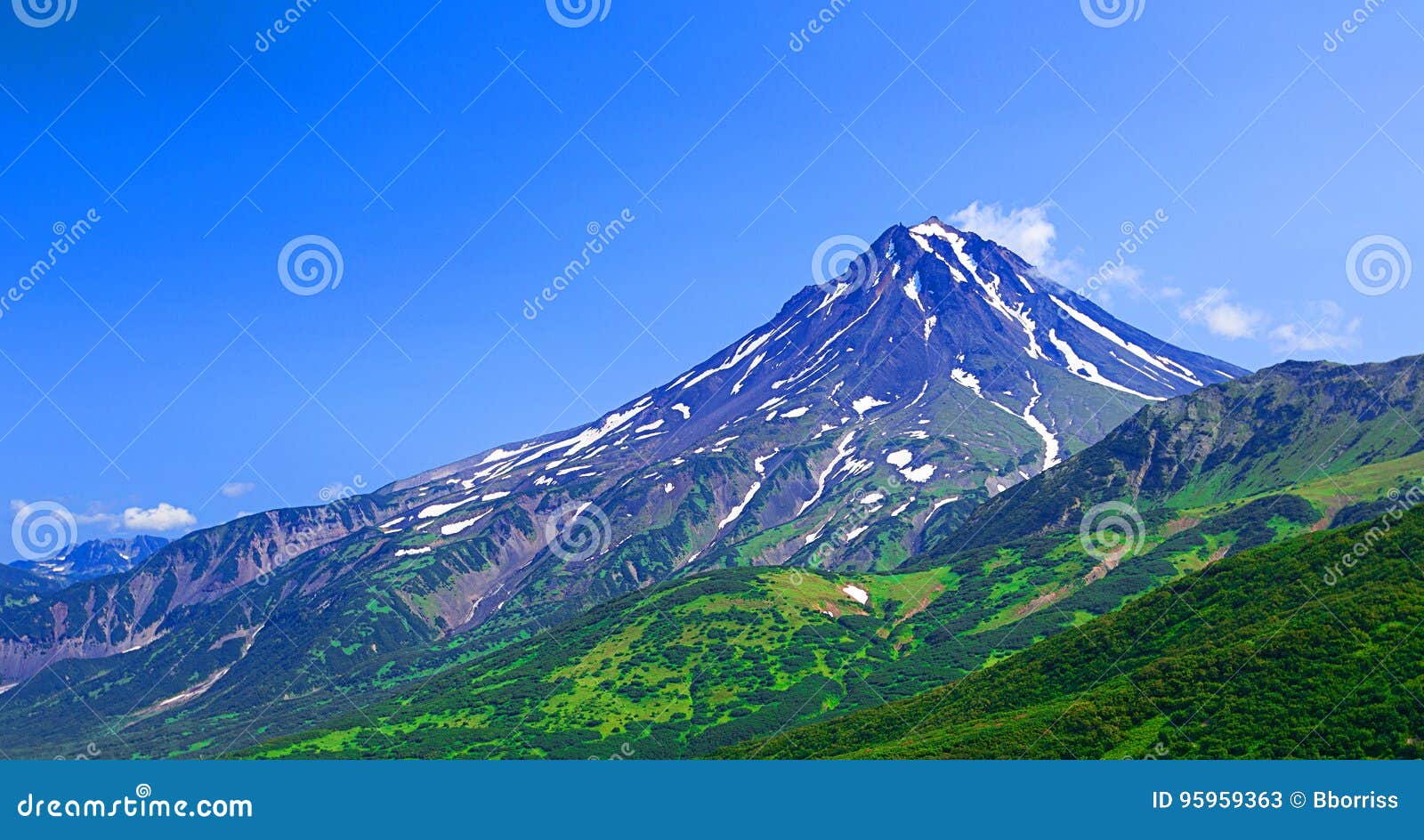 Typical Sleeping Volcano: Vilyuchinsky Volcano Stock Image - Image of ...