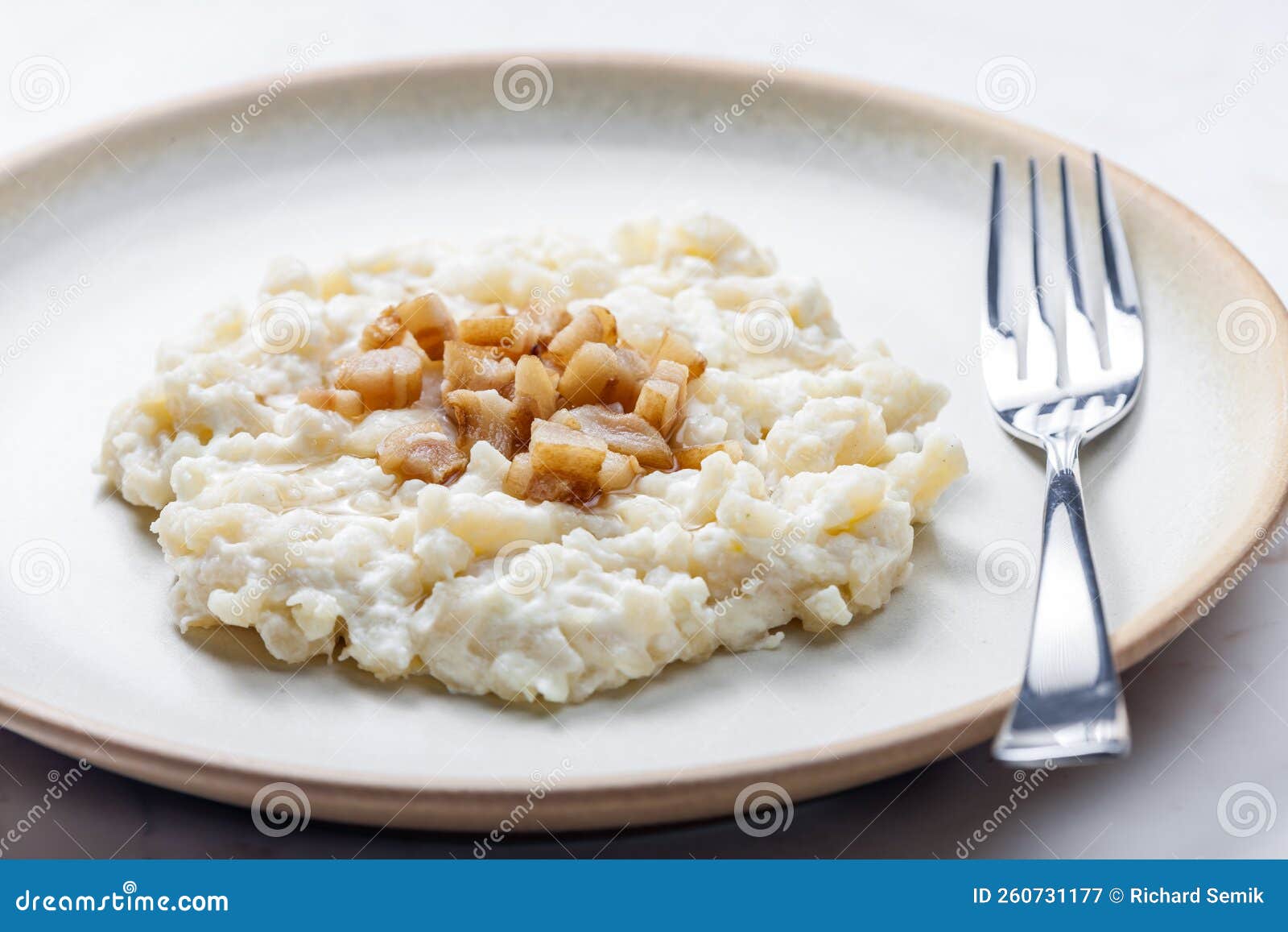 Typical Slovakian Food Called Halusky Stock Image - Image of plate ...