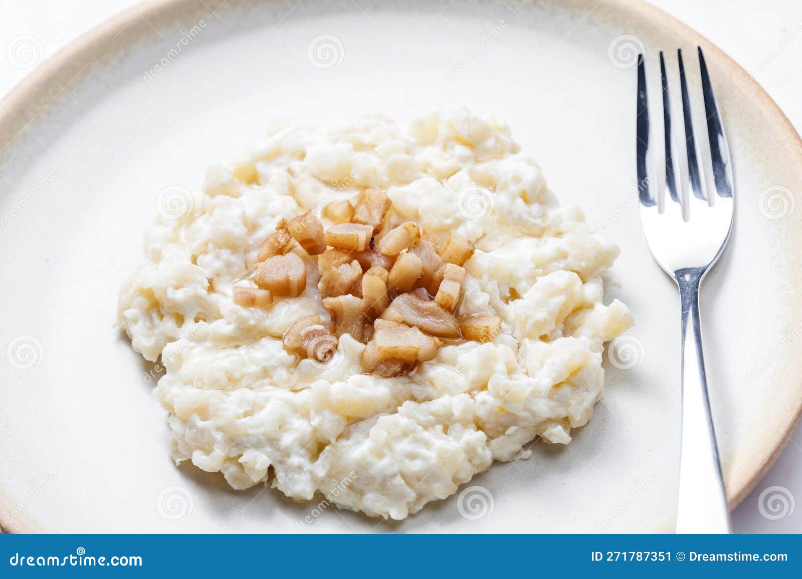 Typical Slovakian Food Called Halusky Stock Image - Image of bryndza ...