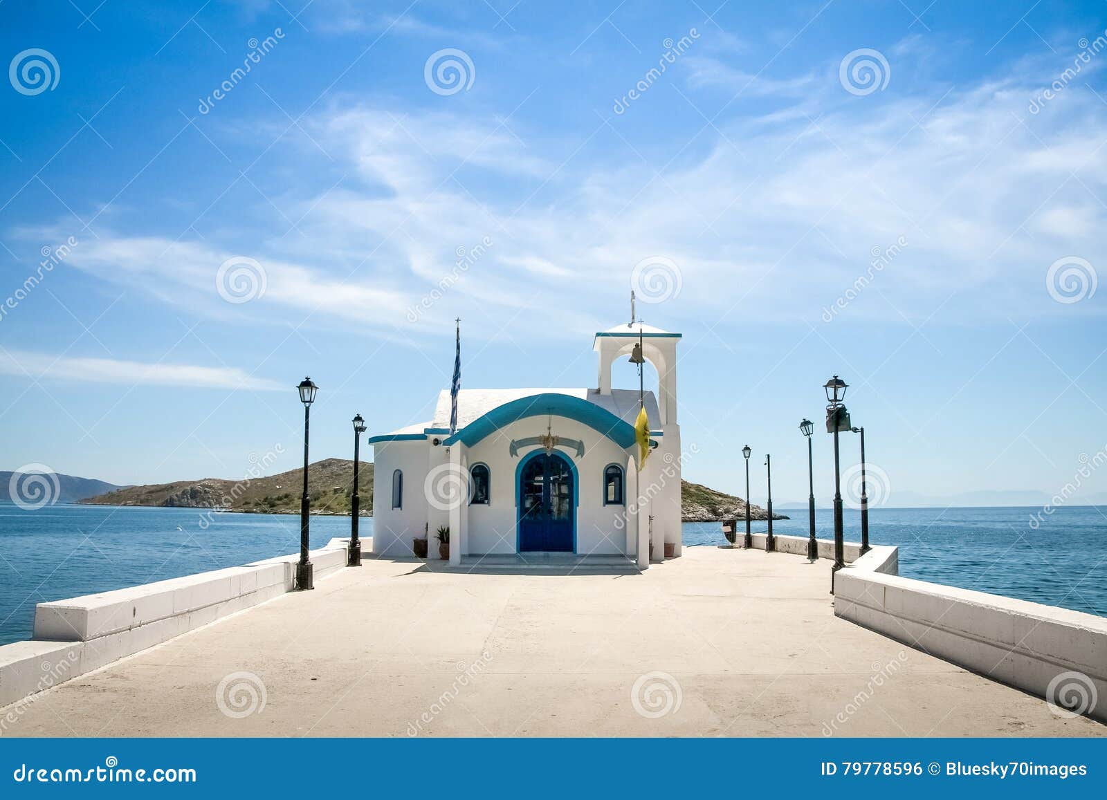 Typical Small Greek Orthodox Chapel on an Island Stock Photo - Image of ...