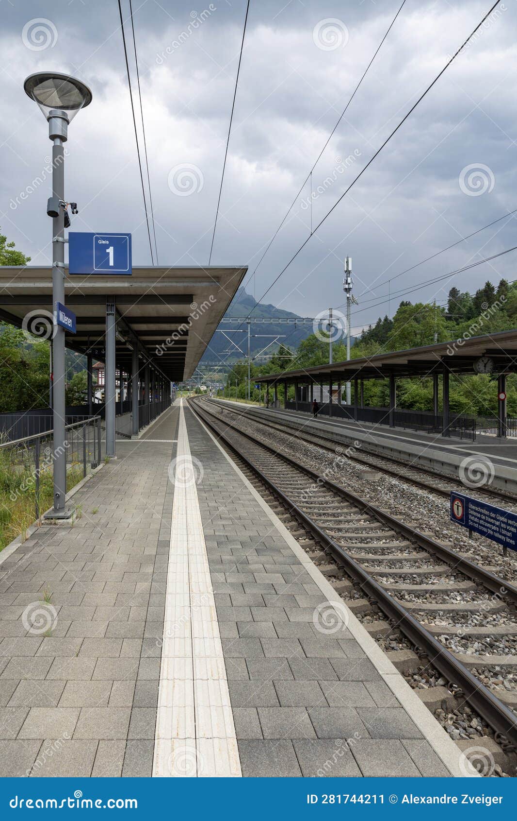 Typical Small Swiss Train Station Stock Image - Image of travel, strike ...