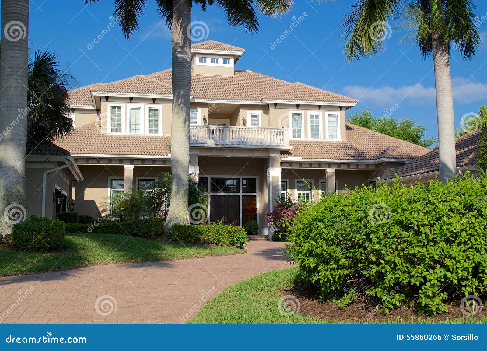 Typical south florida home stock photo. Image of doors - 55860266