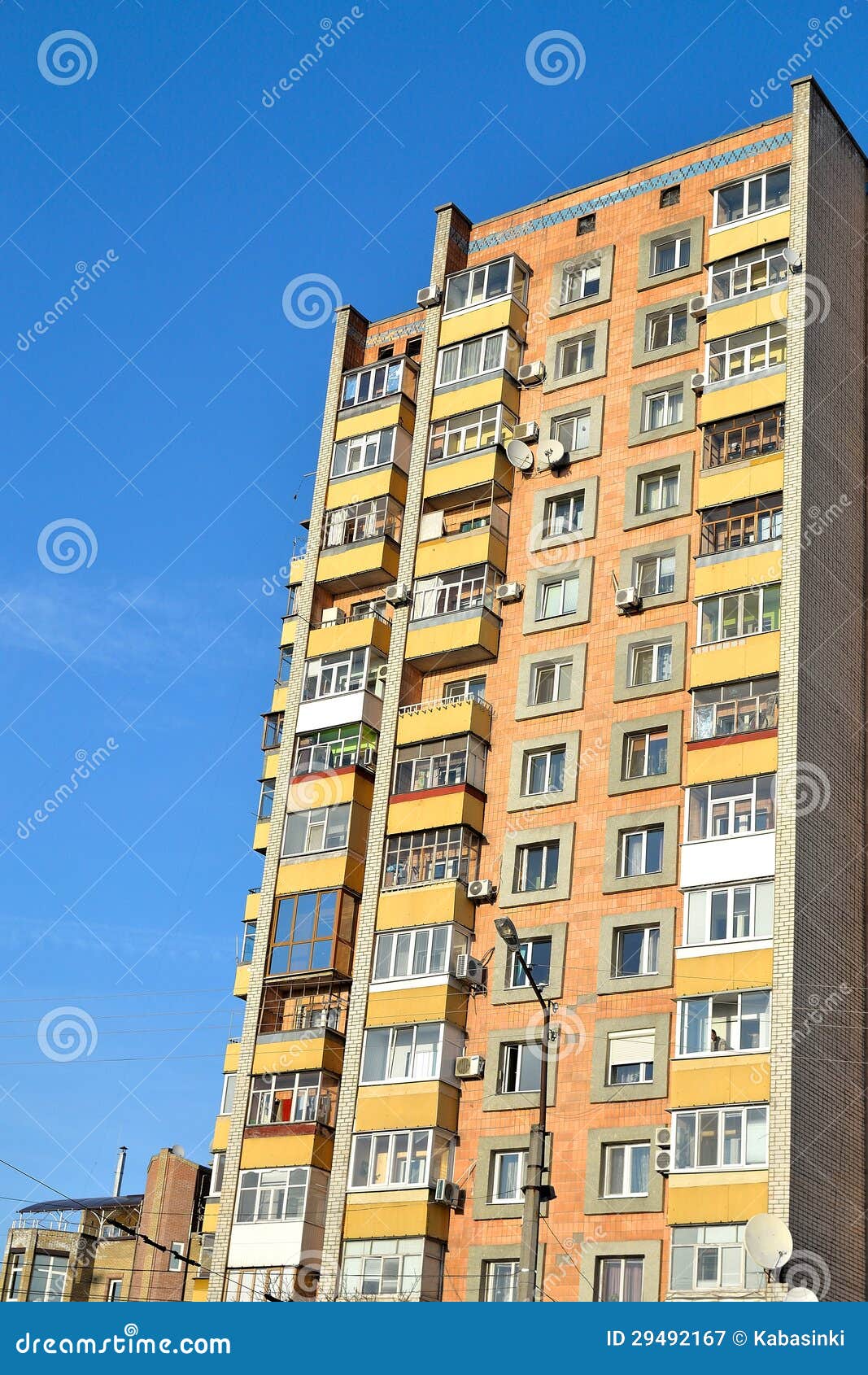 Typical Soviet Union Apartment Block Stock Image - Image of window ...