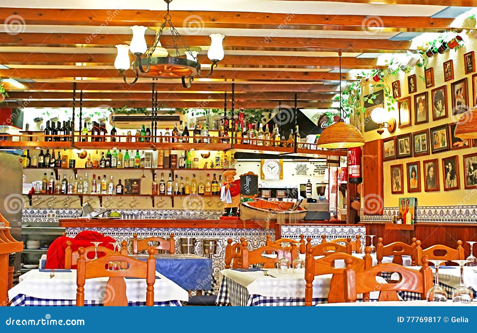 Typical Spainish Cafe Interior Editorial Photography - Image of october ...