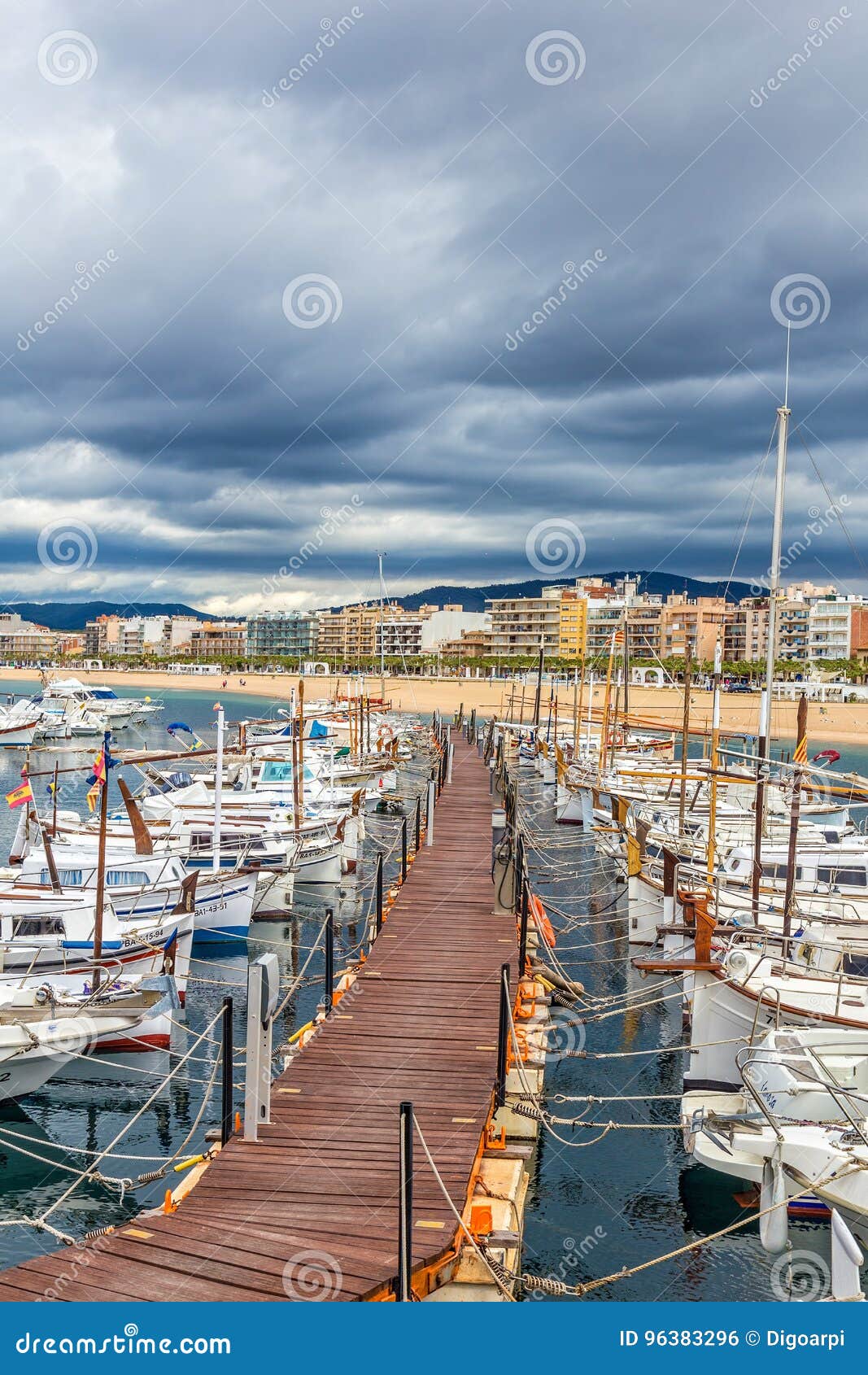 Typical Spanish Boats in Port Palamos, May 19, 2017 Spain Editorial ...