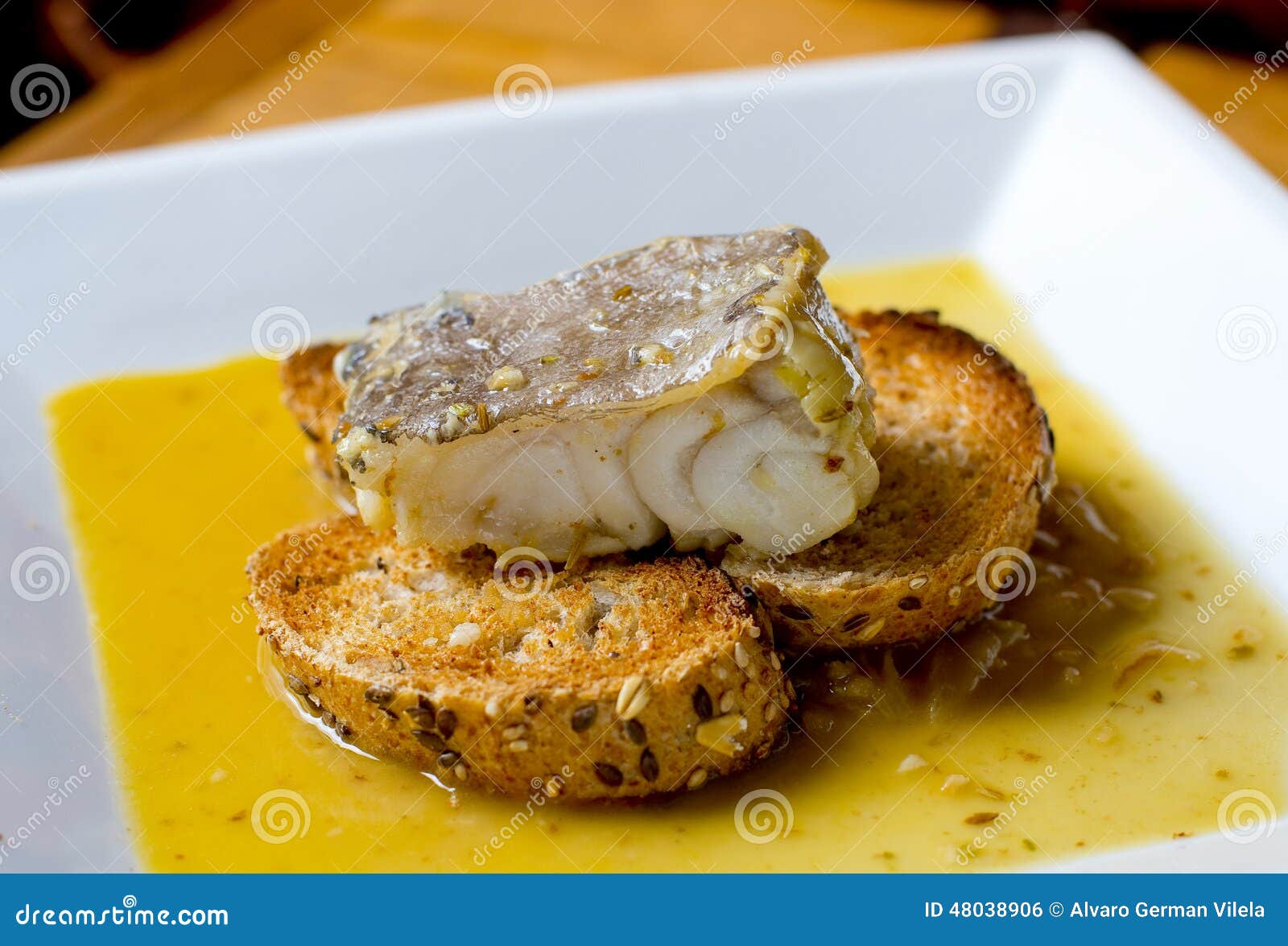 Typical Spanish Codfish Tapa. Stock Photo - Image of pincho, fish: 48038906