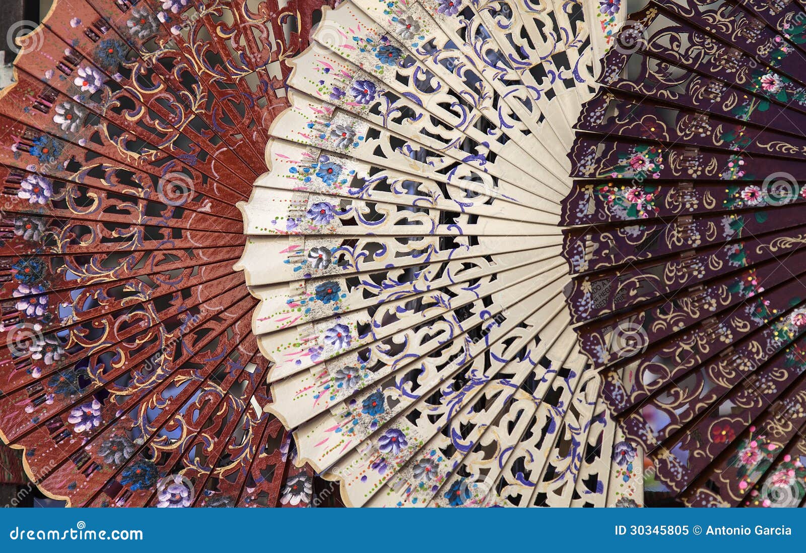 Typical spanish fans stock image. Image of andalucia - 30345805
