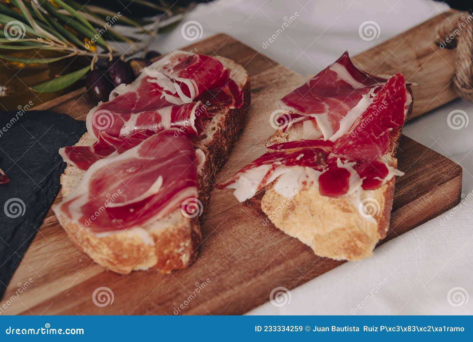 Typical Spanish Leg of Acorn-fed Serrano Ham. Stock Image - Image of ...