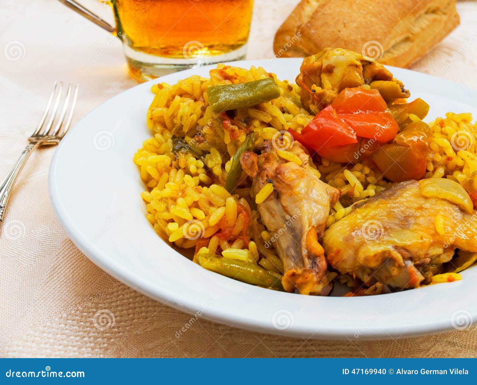 Typical Spanish Paella Tapa. Stock Photo - Image of eating, rabbit ...