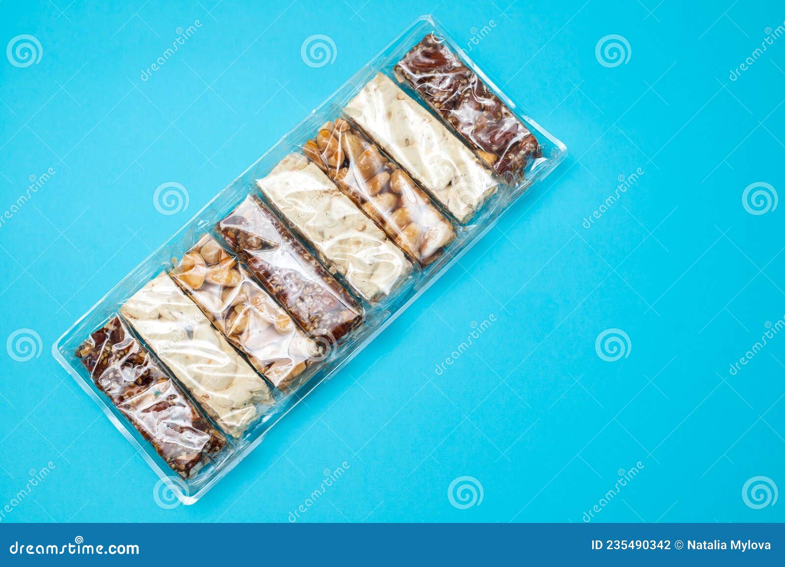 Typical Spanish Sweets with Nuts in Small Plastic Bag Stock Photo ...