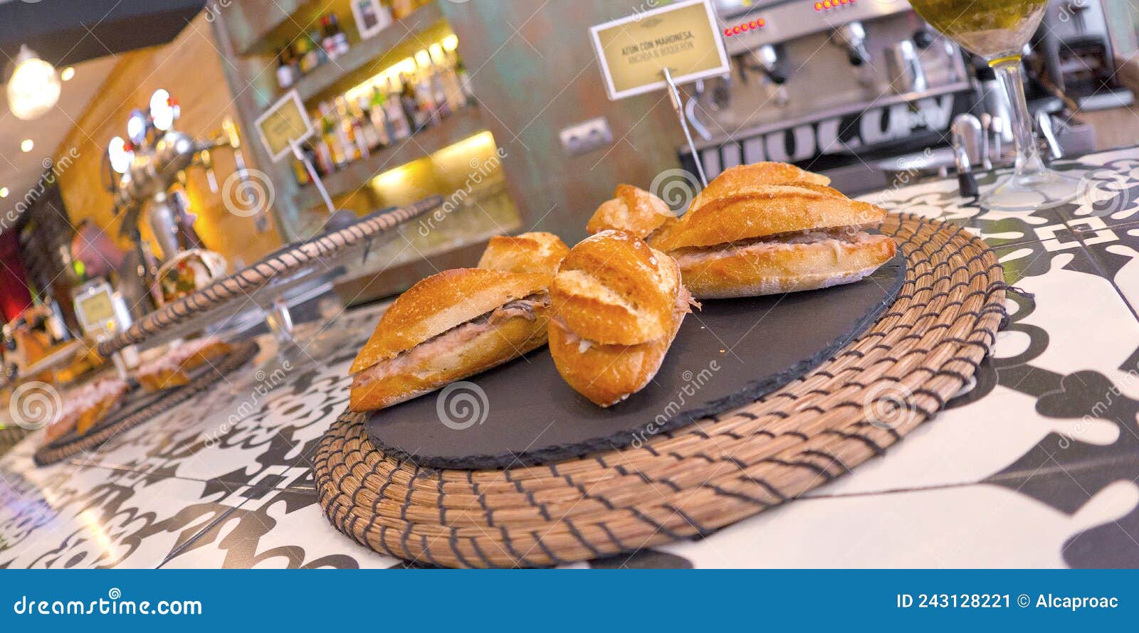 Typical Spanish Tapas stock image. Image of delicatessen - 243128221