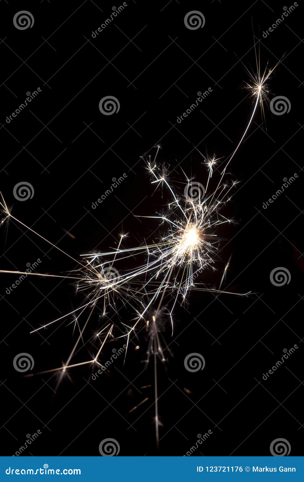 Typical Sparkler with Dark Background Stock Photo - Image of beauty ...