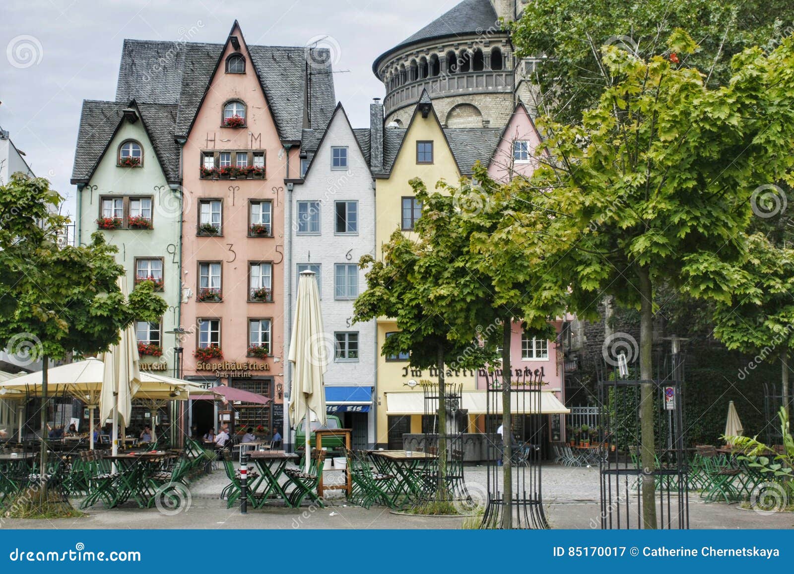 Typical square in Cologne editorial photography. Image of city - 85170017