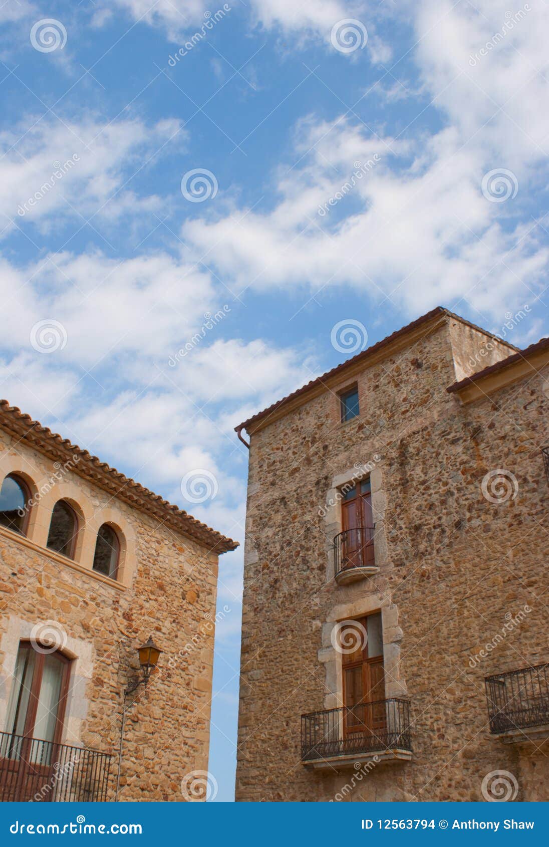 Typical Stone Buildings of Pals Stock Photo - Image of spain, arch ...