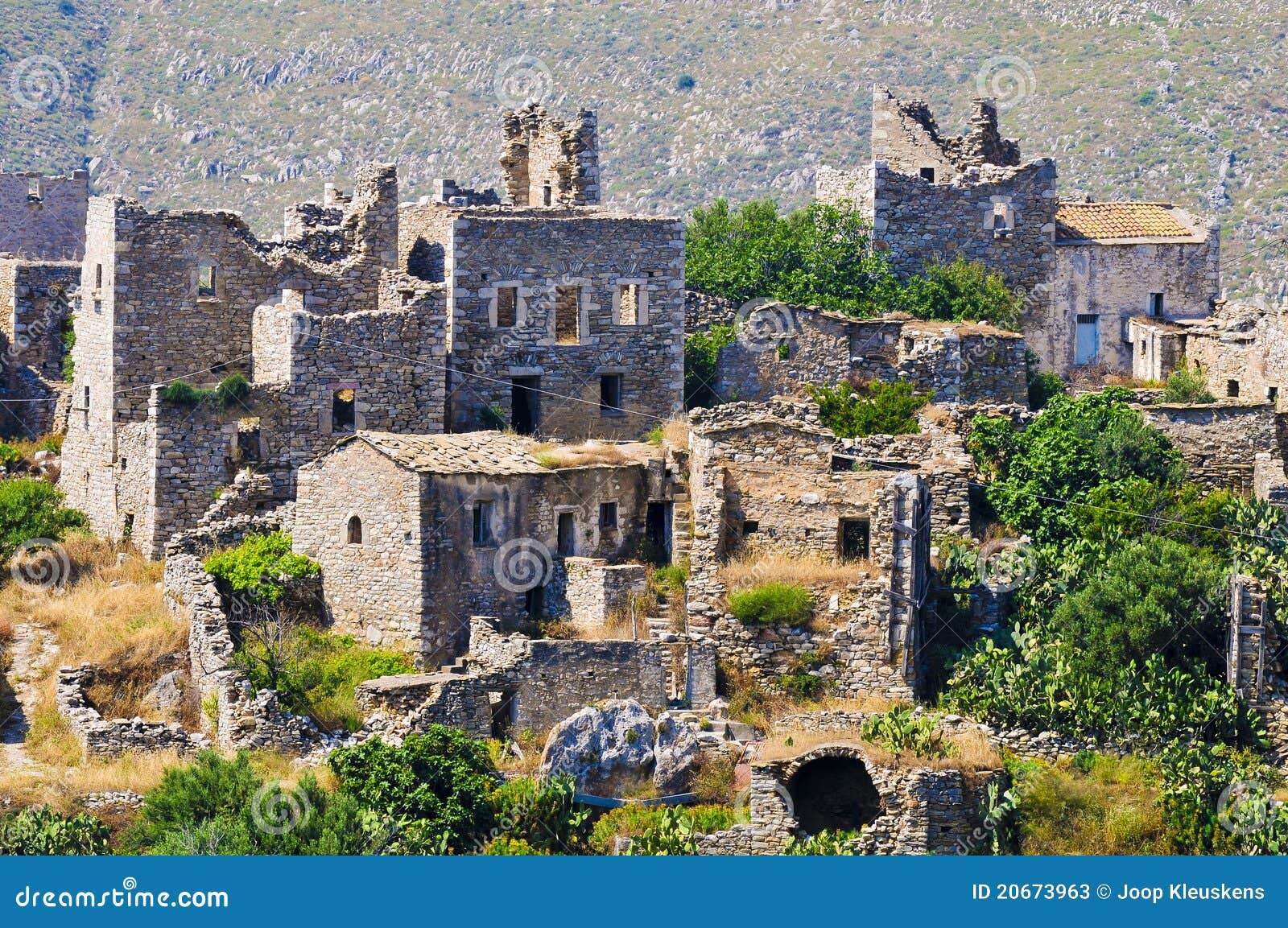 Typical Stone Tower-houses in Mani Stock Image - Image of areopoly ...