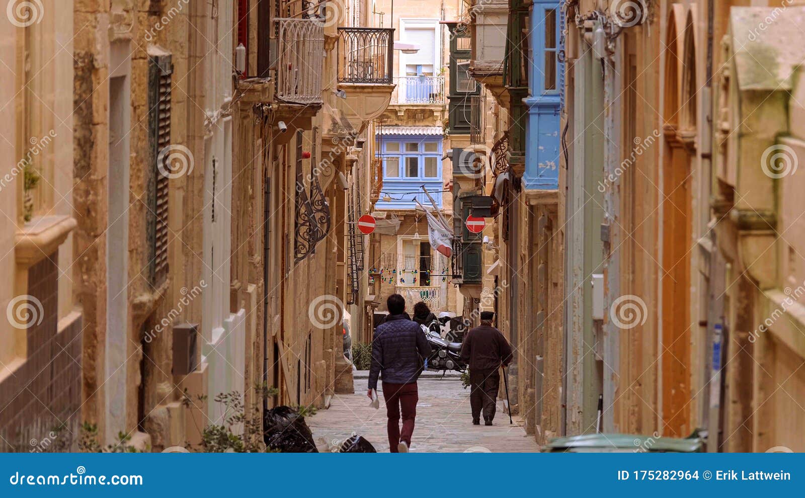 Typical Street View in the Historic District of Valletta - MALTA, MALTA ...