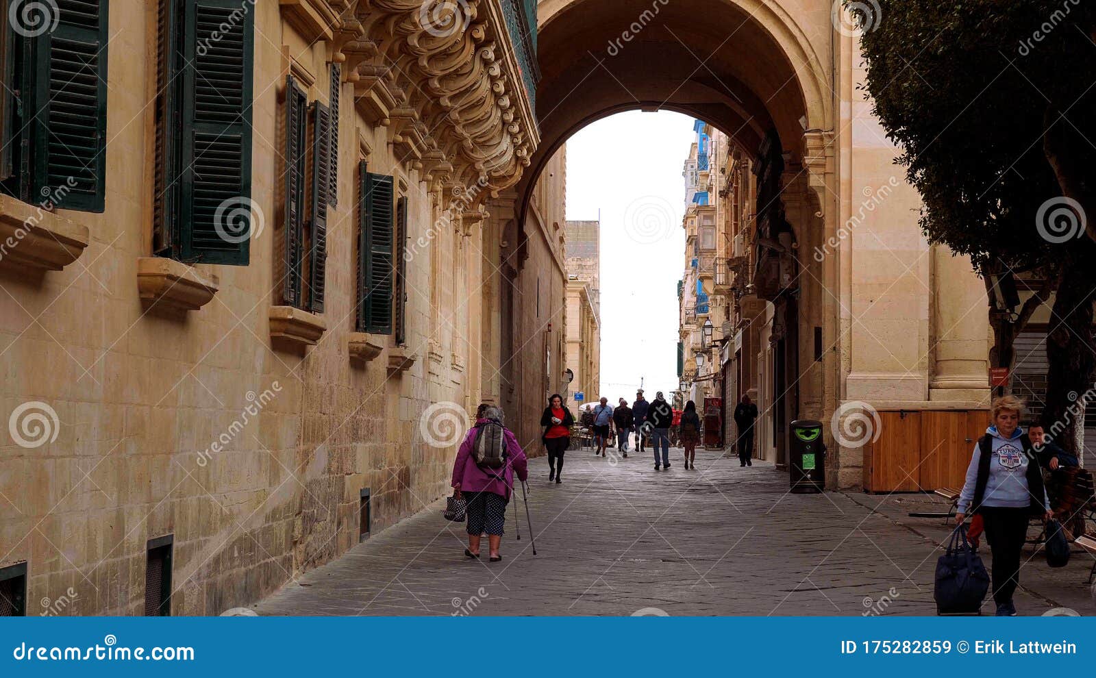 Typical Street View in the Pedestrian Zone of Valletta Malta - MALTA ...