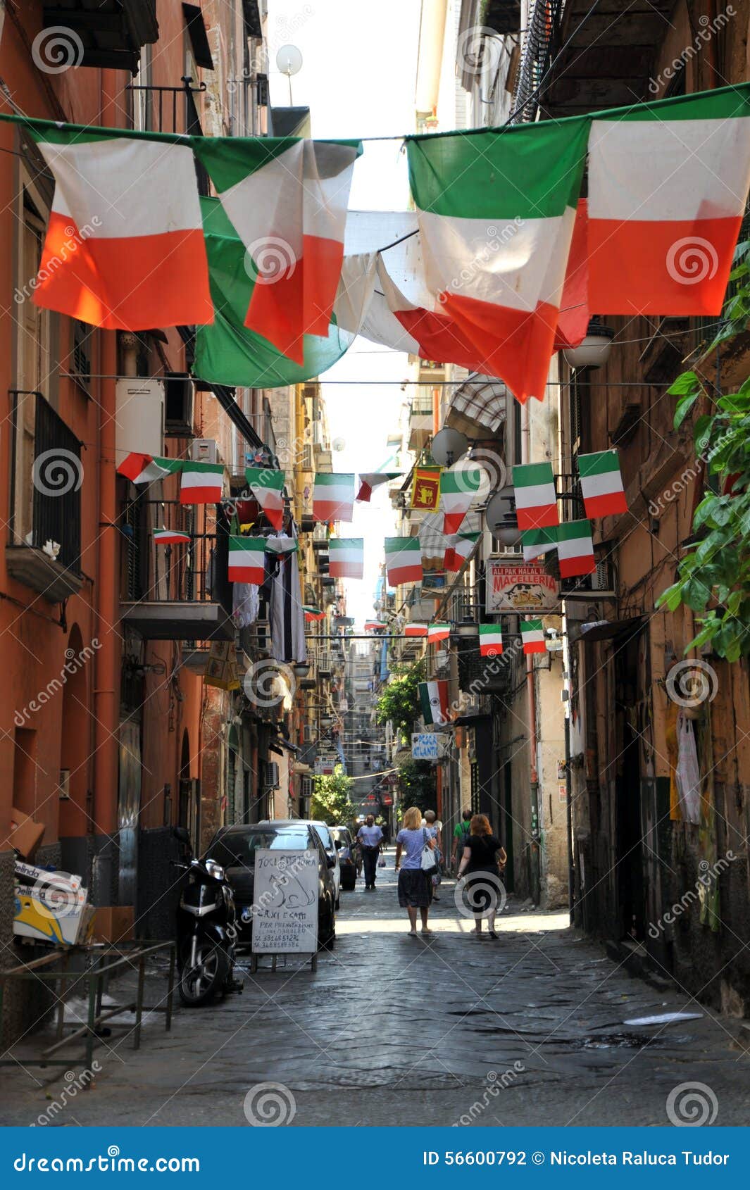 Typical Streets in Naples on a Summer Day , Italy Editorial Photography ...