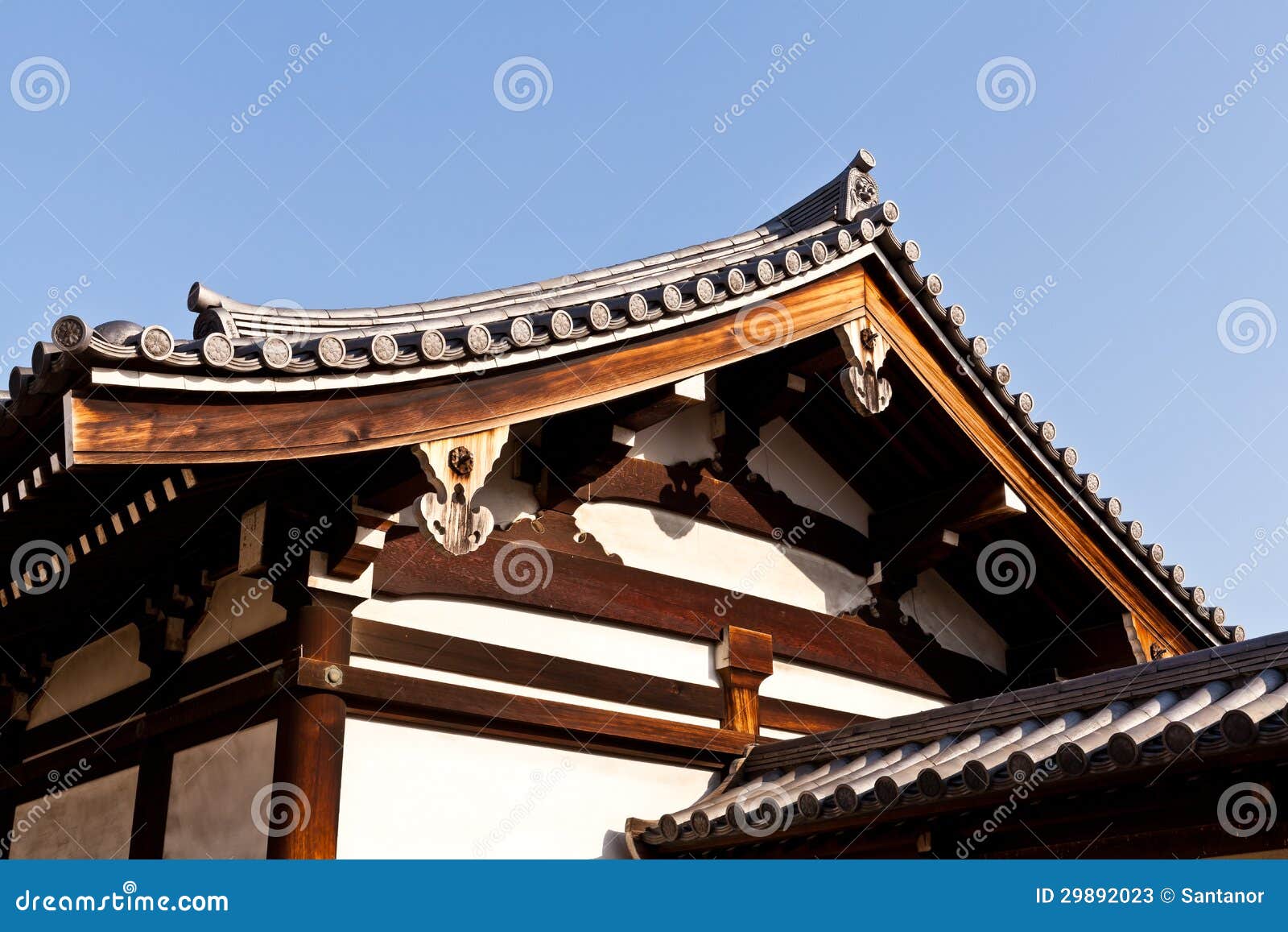 Structure of Japanese Temple Stock Image - Image of roof, religious ...
