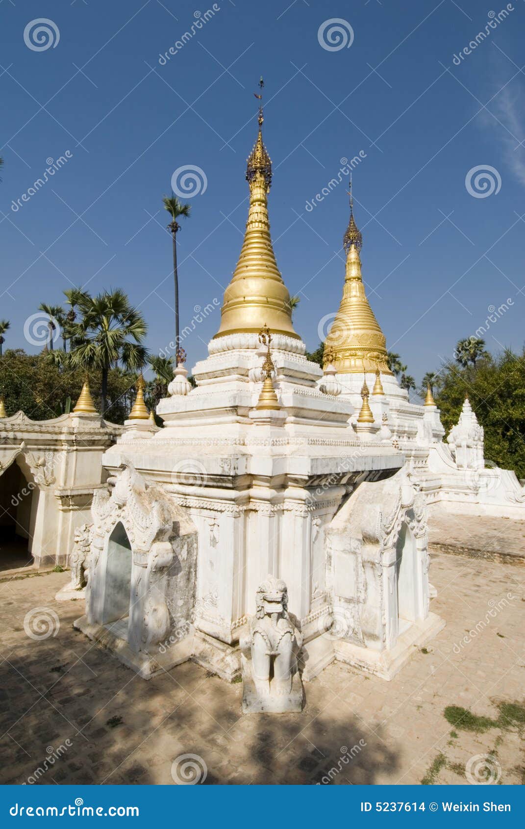 Typical stupa in myanmar stock photo. Image of temple - 5237614