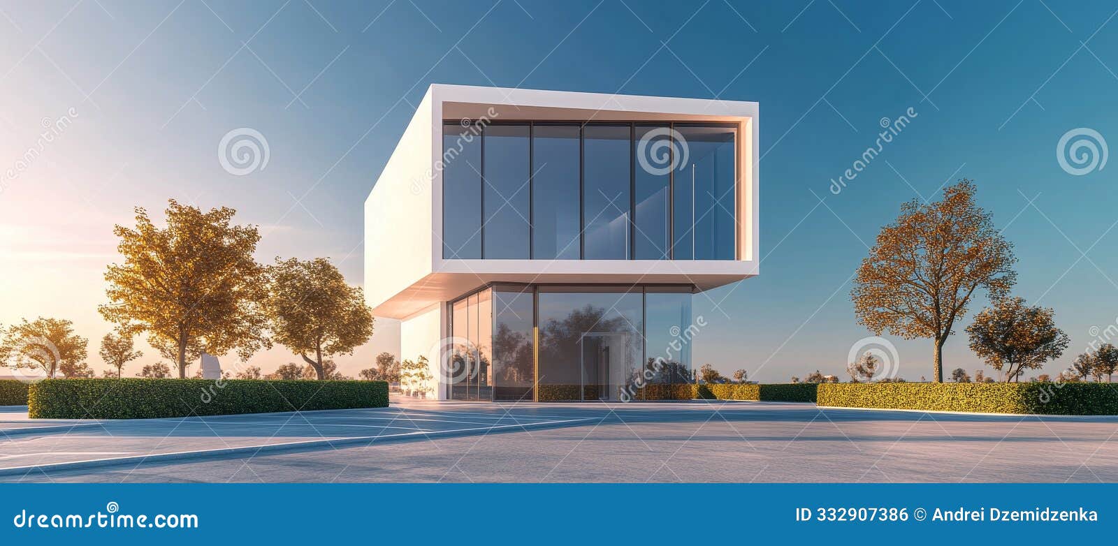 Typical Suburban Office Building with a Double Story Stock Photo ...