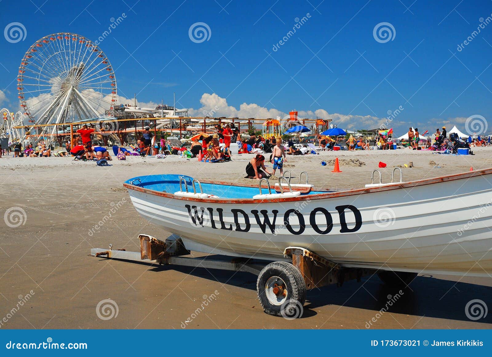 WILDWOOD, NEW JERSEY - September 17, 2020: The Colorful Beach Chair ...