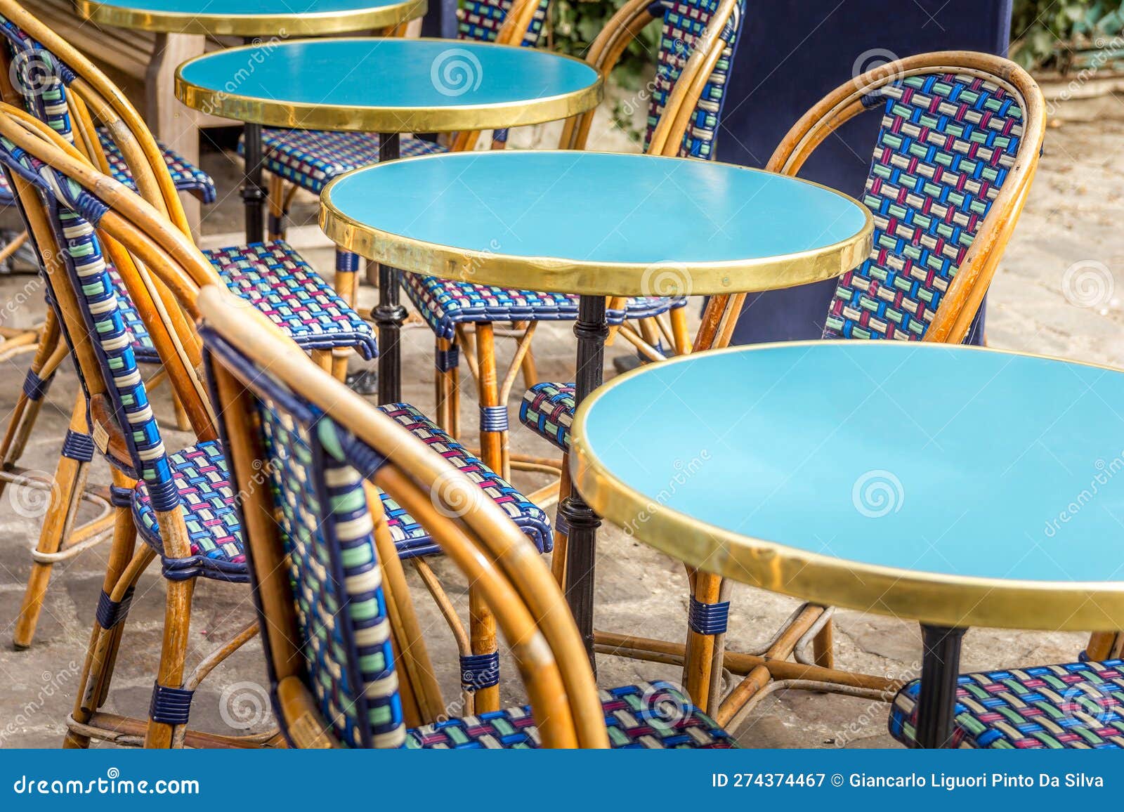 Typical Table and Chairs in the Streets of Paris Stock Image - Image of ...